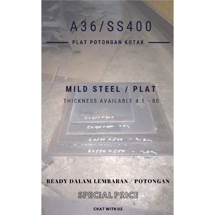 Jual Flate Bars Besi Grade SS400 A36 KOTAK | Shopee Indonesia