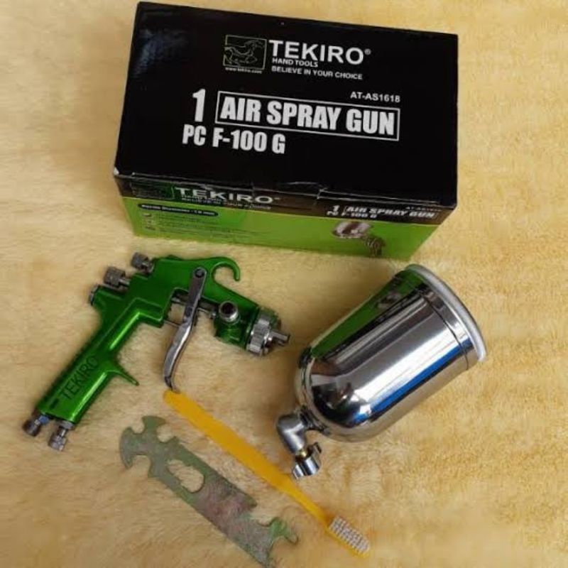 Jual Semprotan cat tabung atas TEKIRO spray gun F100 G | Shopee Indonesia
