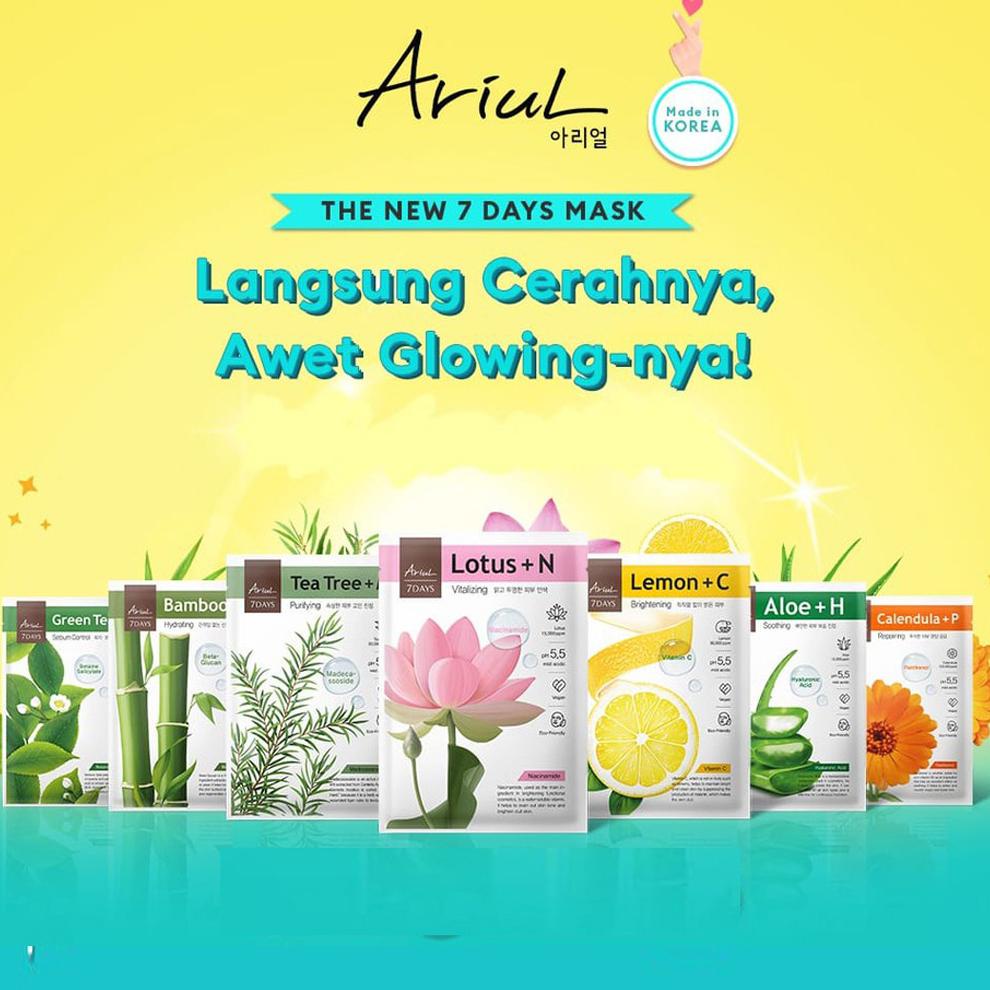 Jual Terbaru Made In Korea Ariul 7 Days Mask Sheet Ori Bpom 100% ...