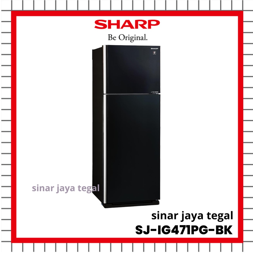 Jual LEMARI ES SHARP 2 PINTU SJ-IG471PG-BK / KULKAS SHARP 2 PINTU SJ-IG471PG-BK | Shopee Indonesia