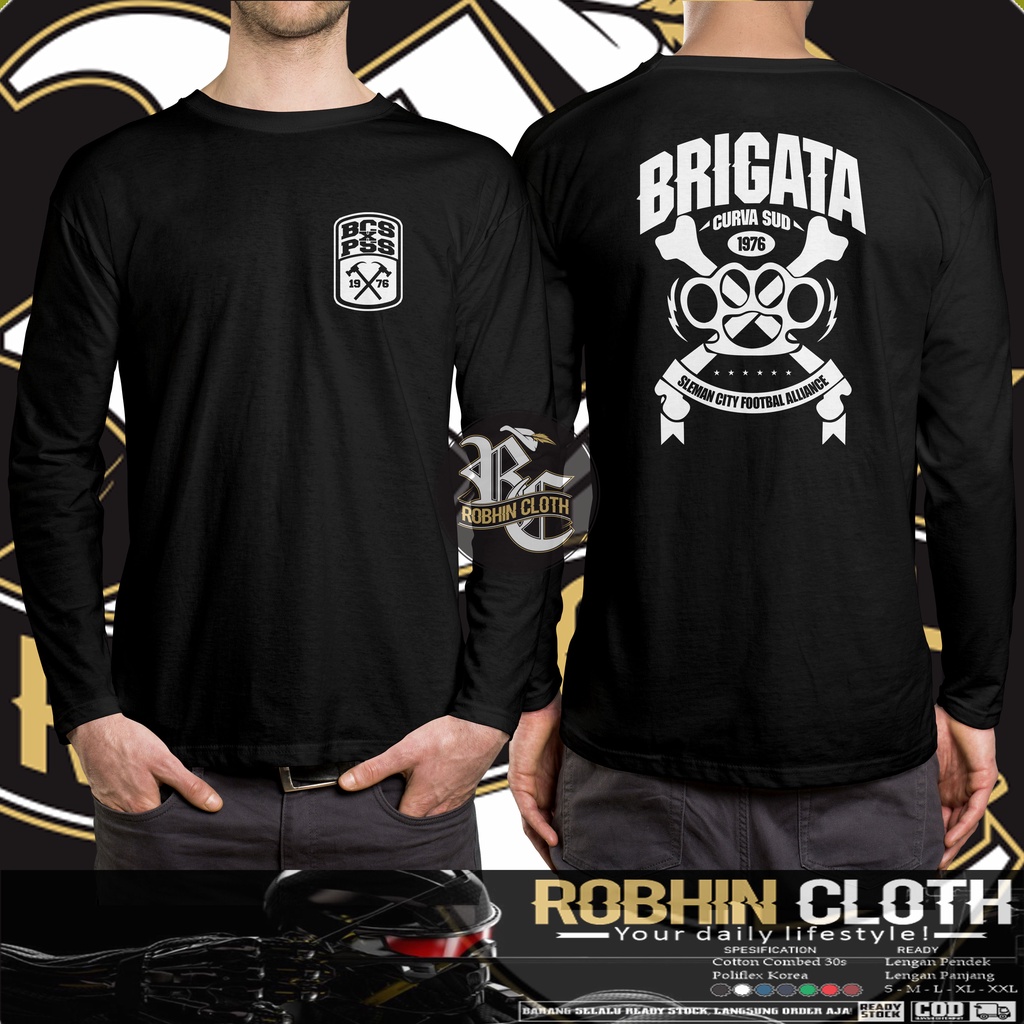 Jual Kaos Ultras Brigata Curva Sud BCS PSS SLEMAN 1976 Lengan panjang ...