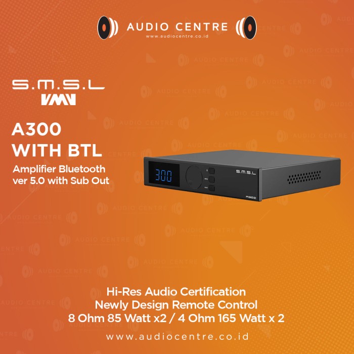 Jual SMSL A300 INTEGRATED AMPLIFIER WITH BLUETOOTH STREAMING | Shopee ...