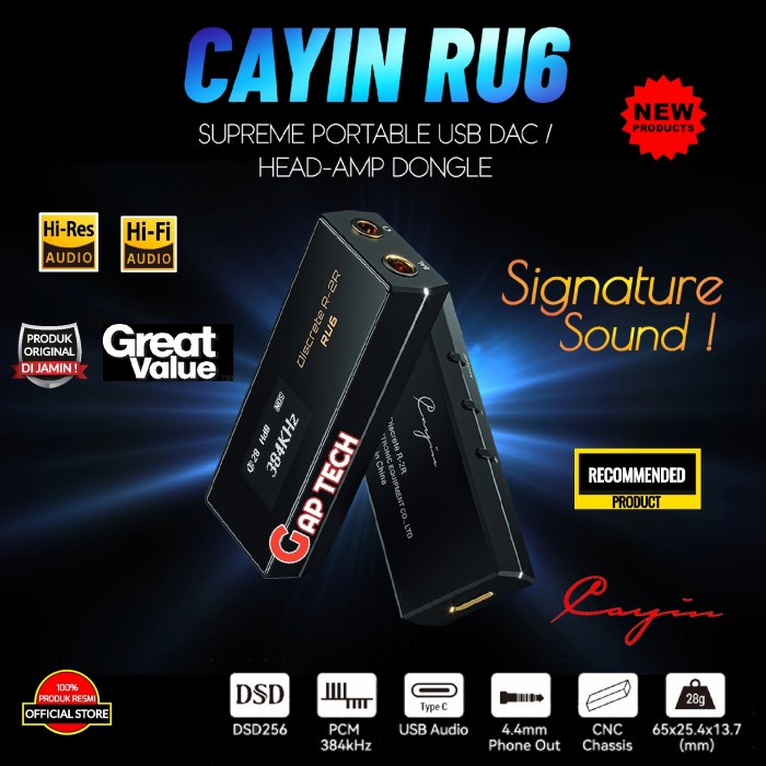 Jual CAYIN RU6 / RU 6 R-2R /R2R USB DONGLE DAC HEADPHONE AMPLIFIER ...