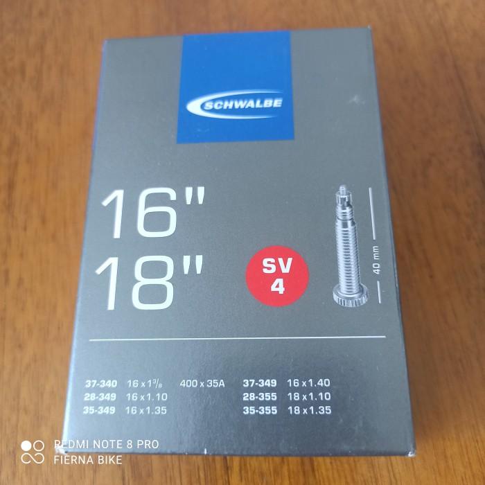 Jual Ban Dalam Schwalbe 16 18 349 Pentil Besar Av Brompton 3Sixty | Shopee Indonesia