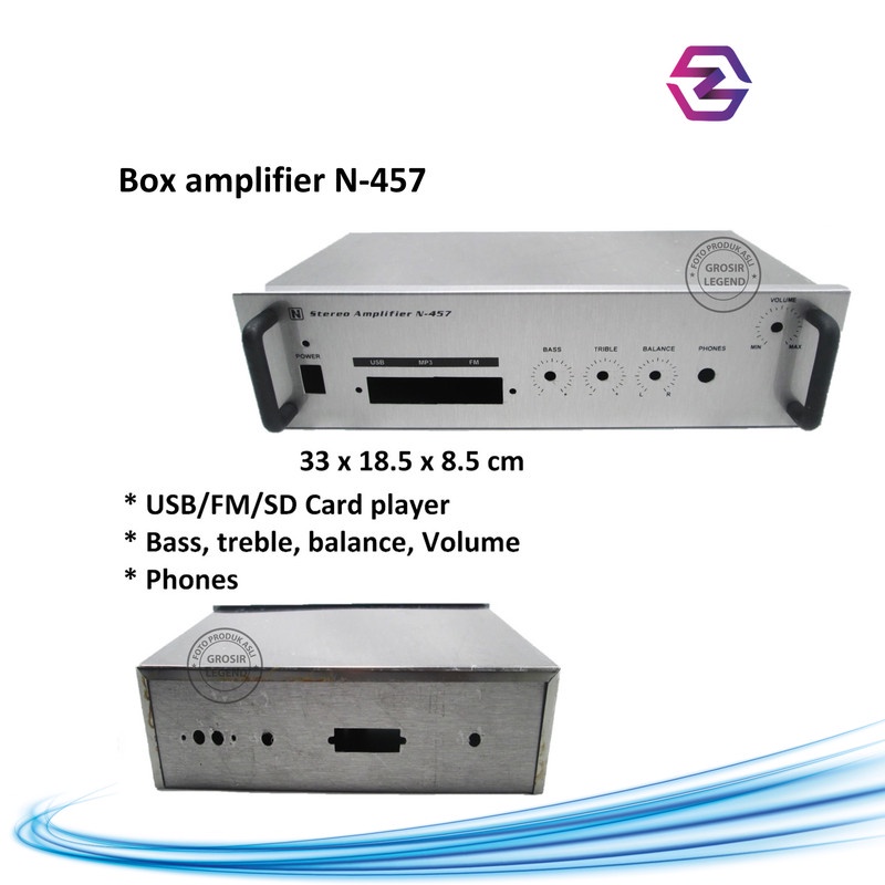 Jual Box amplifier kosongan besi hitam usb N 457 | Shopee Indonesia