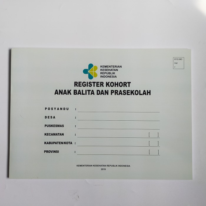 Jual Buku Register Kohort Balita dan Prasekolah sto01 | Shopee Indonesia