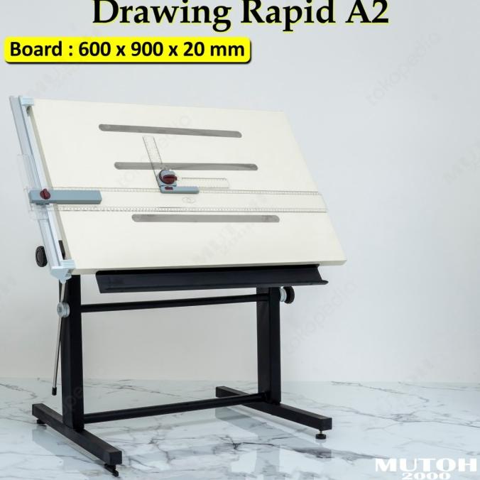 Jual Meja Gambar A2, Drawing Board A2 Free Rotring Mechanical Pencil ...