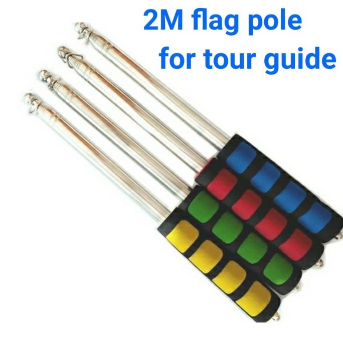 Jual Tiang Bendera 2M / Flag Pole Tour Leader / Guide | Shopee Indonesia