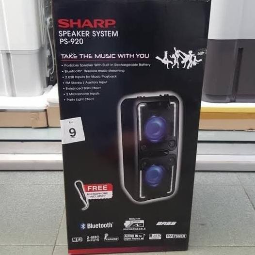 Jual SHARP PS-920 / PS920 SPEAKER KARAOKE BLUETOOTH | Shopee Indonesia