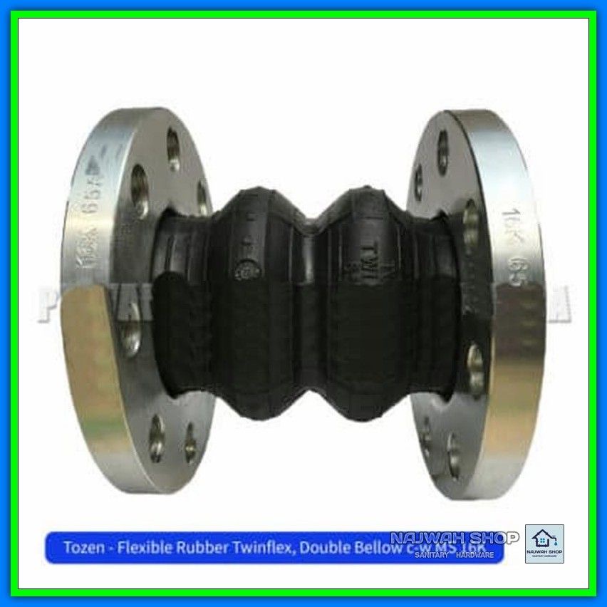 Jual Flexible Rubber TwinFlex 4" inch Tozen Joint Flange JIS 16K Origin ...