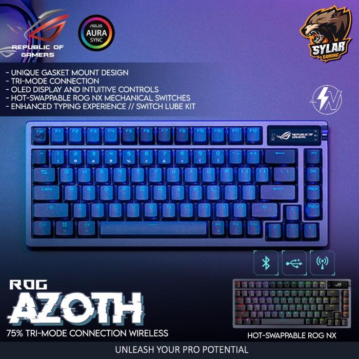 Jual ASUS ROG AZOTH 75% TRI-MODE CONNECTION WIRELESS GAMING KEYBOARD ...