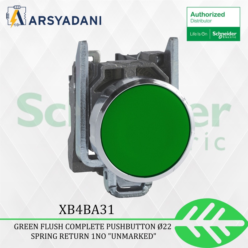 Jual XB4BA31 - Green flush complete pushbutton schneider Ø22 1NO | Shopee Indonesia
