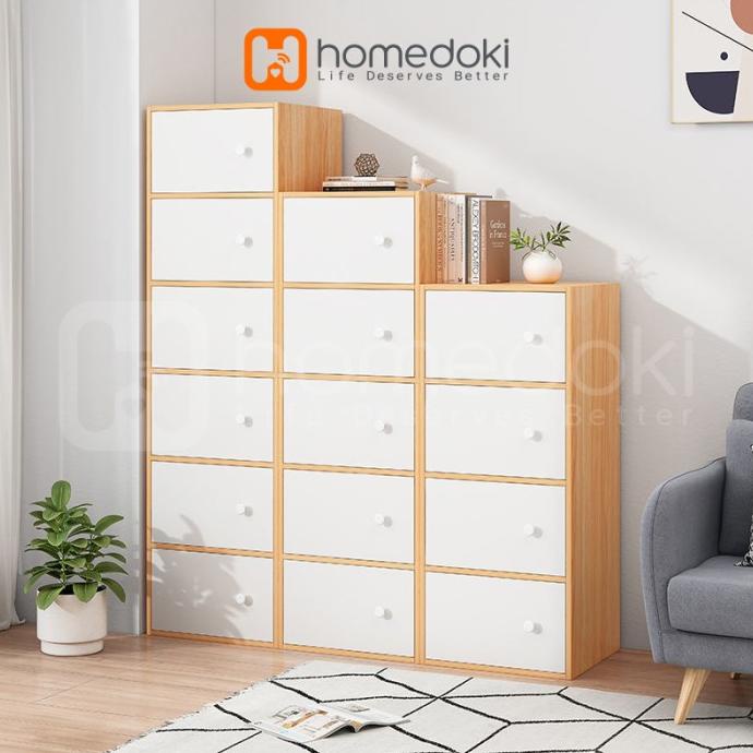 Jual Kabinet penyimpanan kayu / Lemari Multifungsi/ 4,5,6 Tier Laci ...