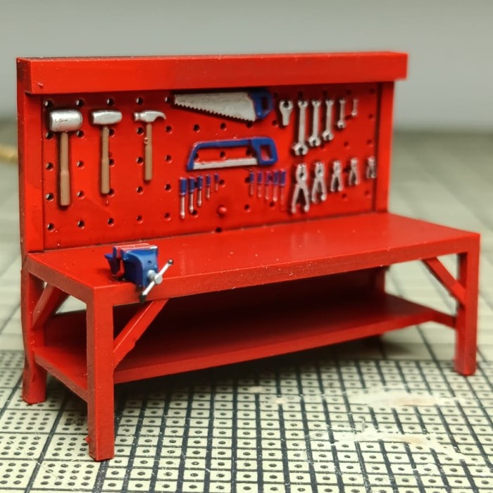 Jual Workbench Garage -Meja Bengkel Skala 1/64 - Aksesoris Diorama By ...