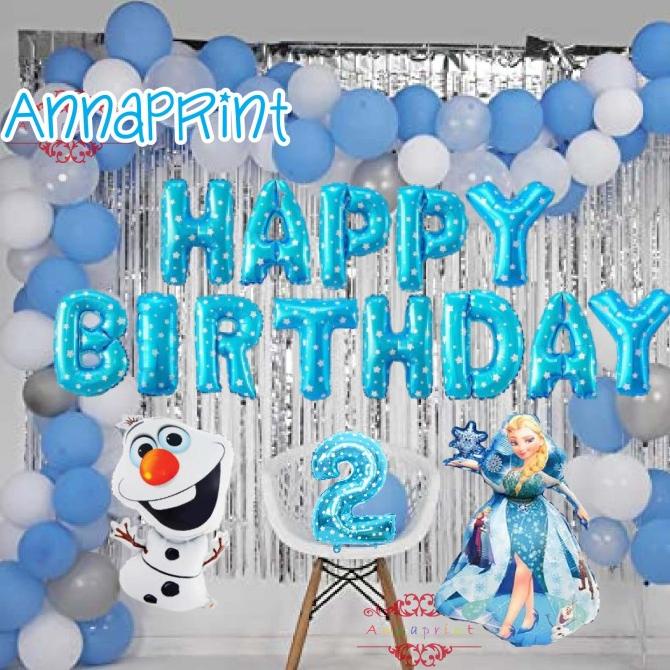 Jual Paket Balon Ulang Tahun Tema Frozen | Shopee Indonesia
