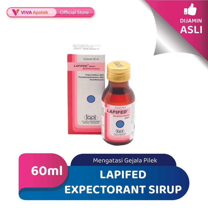 Jual Lapifed Expectorant Sirup untuk Mengatasi Gejala Pilek (60 ml ...