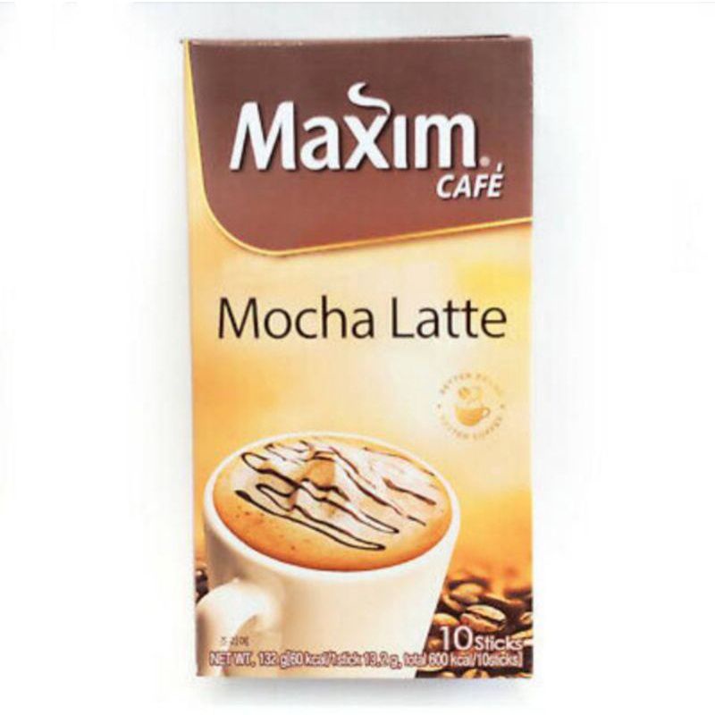 Jual Maxim Cafe Mocha Latte Coffee Korea 1 Box Isi 10 pcs | Shopee ...