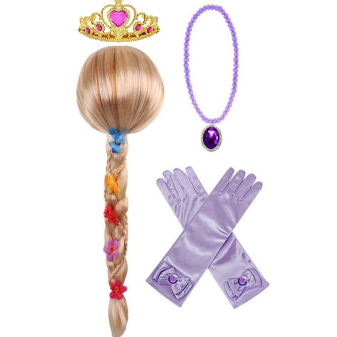 Jual Kostum Rapunzel Rambut Kepang Wig Princess Rapunzel | Shopee Indonesia