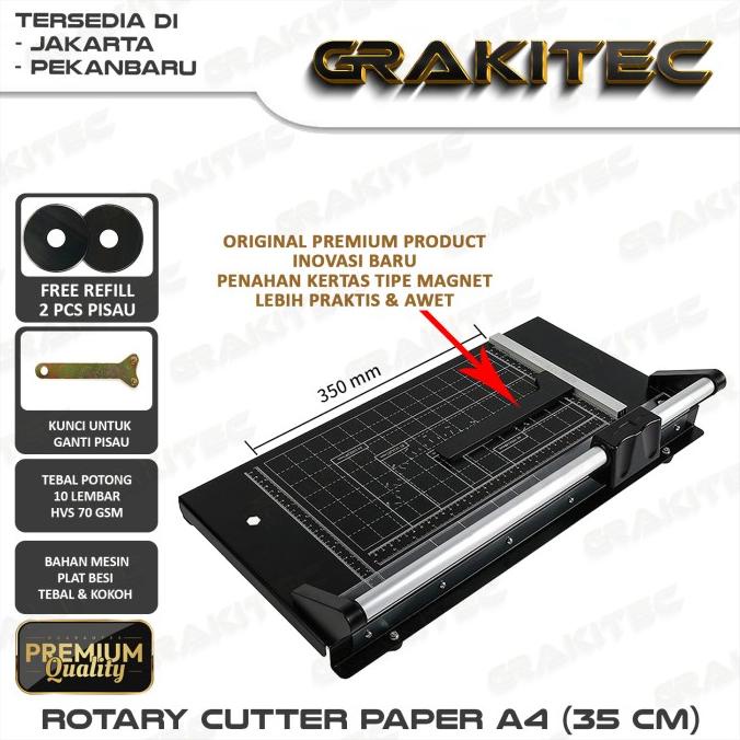 Jual Rotary Paper Trimmer A4 Paper Cutter 35cm GK-TECH | Shopee Indonesia