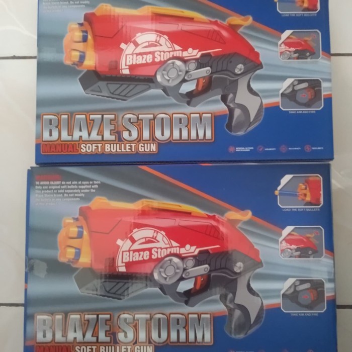 Jual Mainan Anak Pistol Tembakan Blaze Storm Gun ( Replika Nerf ...