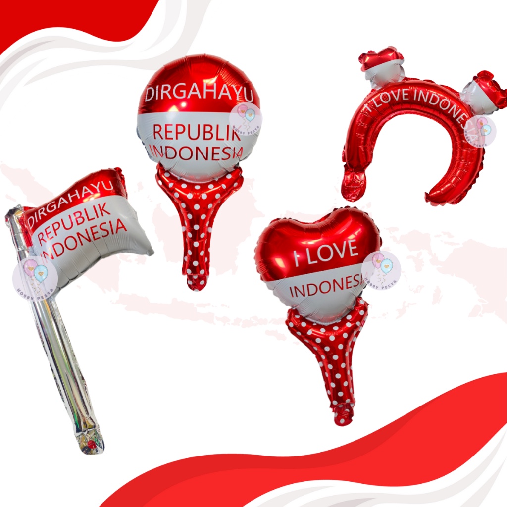 Jual KEF BALON 17 AGUSTUSAN / TIRAI MERAH PUTIH / BALON KEMERDEKAAN ...