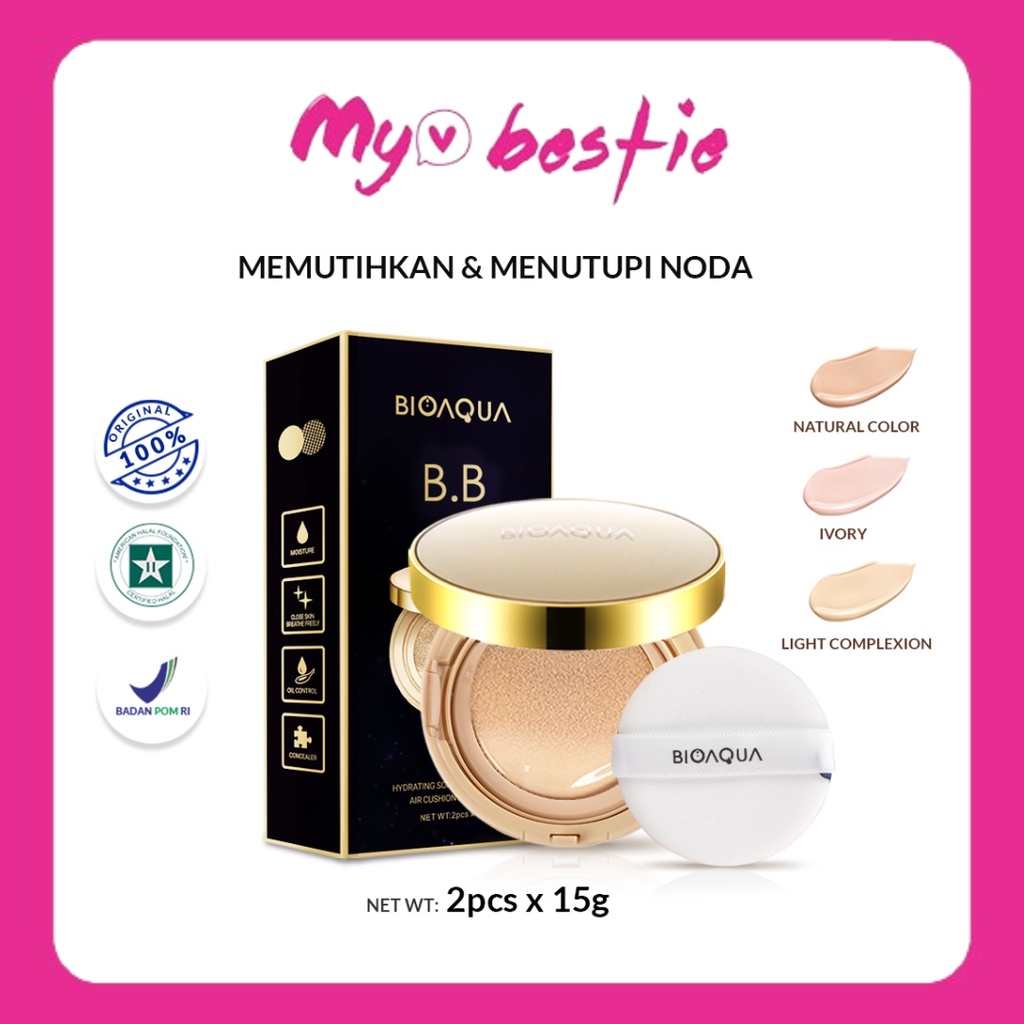 Jual [My Bestie Official] BIOAQUA Hydrating Soft Flawless Air Cushion ...