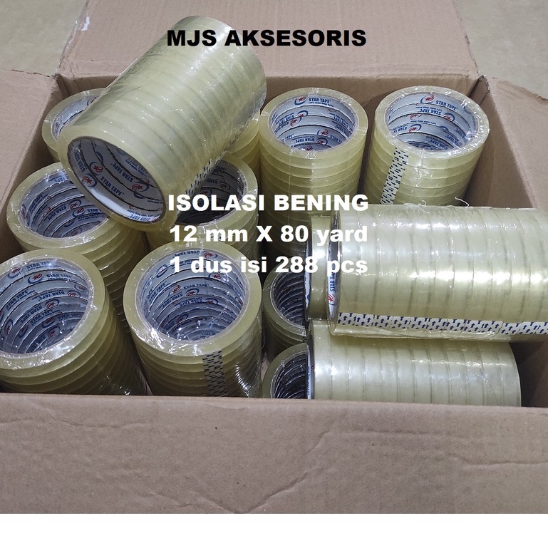 Jual Solasiban selotip Lakban 12 mm x 80 Yard solatip / isolasi 1/2 ...
