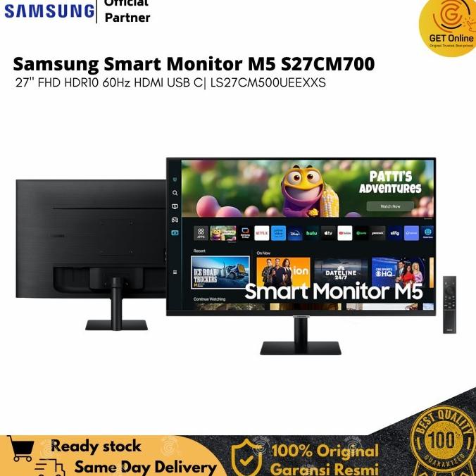 Jual Samsung Smart Monitor M5 27 Inch S27Cm500 Hdr10 Fhd Ls27Cm500Eexxs ...