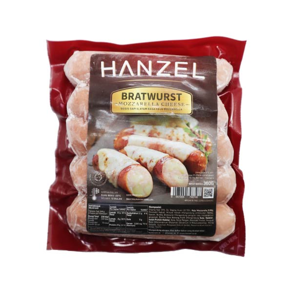 Jual HANZEL BRATWURST CHEESE 360 GR - SOSIS | Shopee Indonesia