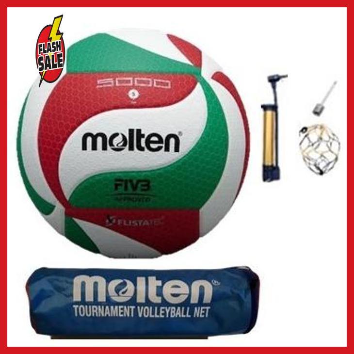 Jual PAKET KOMPLIT Bola Volly Molten 5000 Original Volleyball Proliga ...