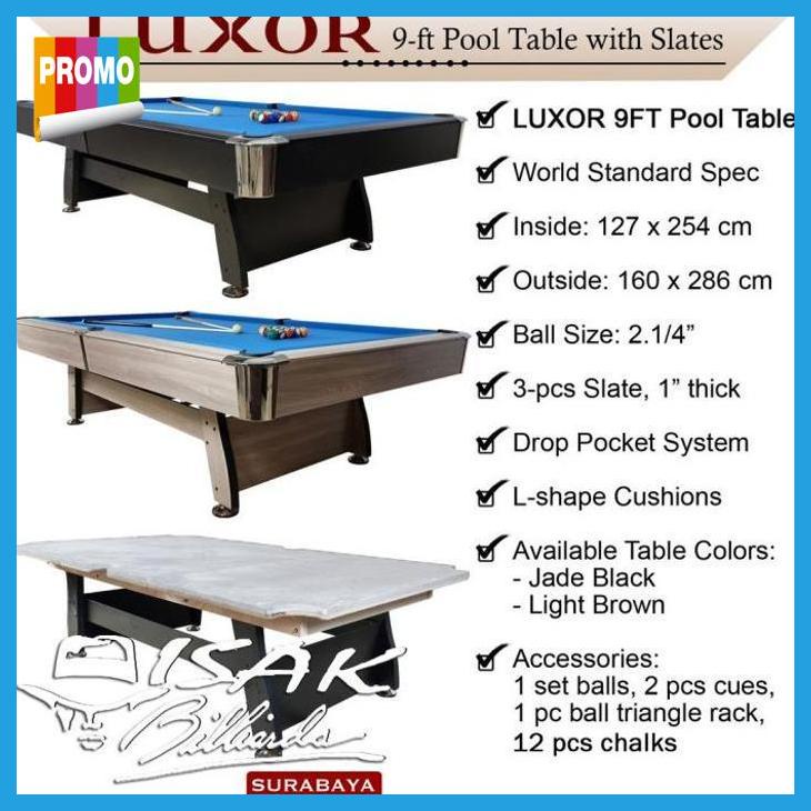 Jual Meja Billiard Luxor 9 ft Pool Table Jade Black | Meja Biliar 9ft ...