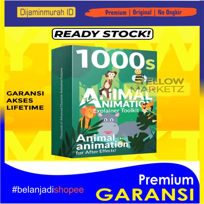 Jual [Lifetime] Animal Character Animation Explainer Toolkit Ae Animasi Karakter Binatang After ...