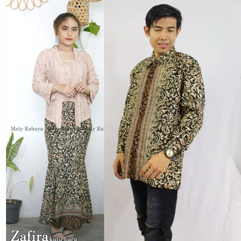 Jual couple Kebaya Kutu Baru Modern/Hem Batik Pria/Kebaya Serambit/Rok ...