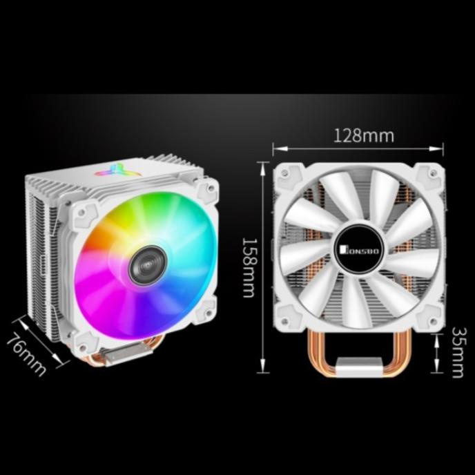 Jual JONSBO CR-1000 Edition WHITE CPU Fan Cooling / HSF Cooler RGB ...