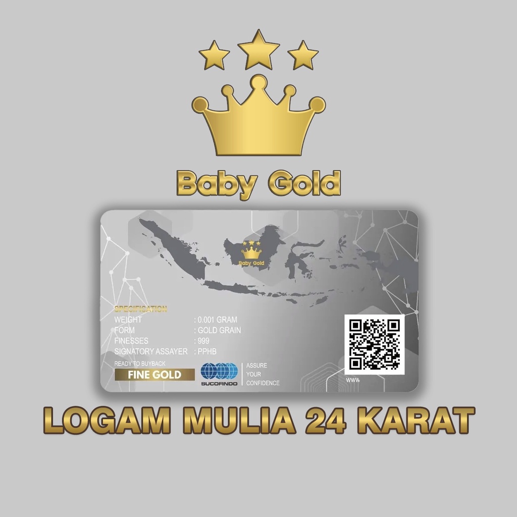 Jual BABY GOLD Emas Mini Murni Logam mulia 0.001 gram | Shopee Indonesia