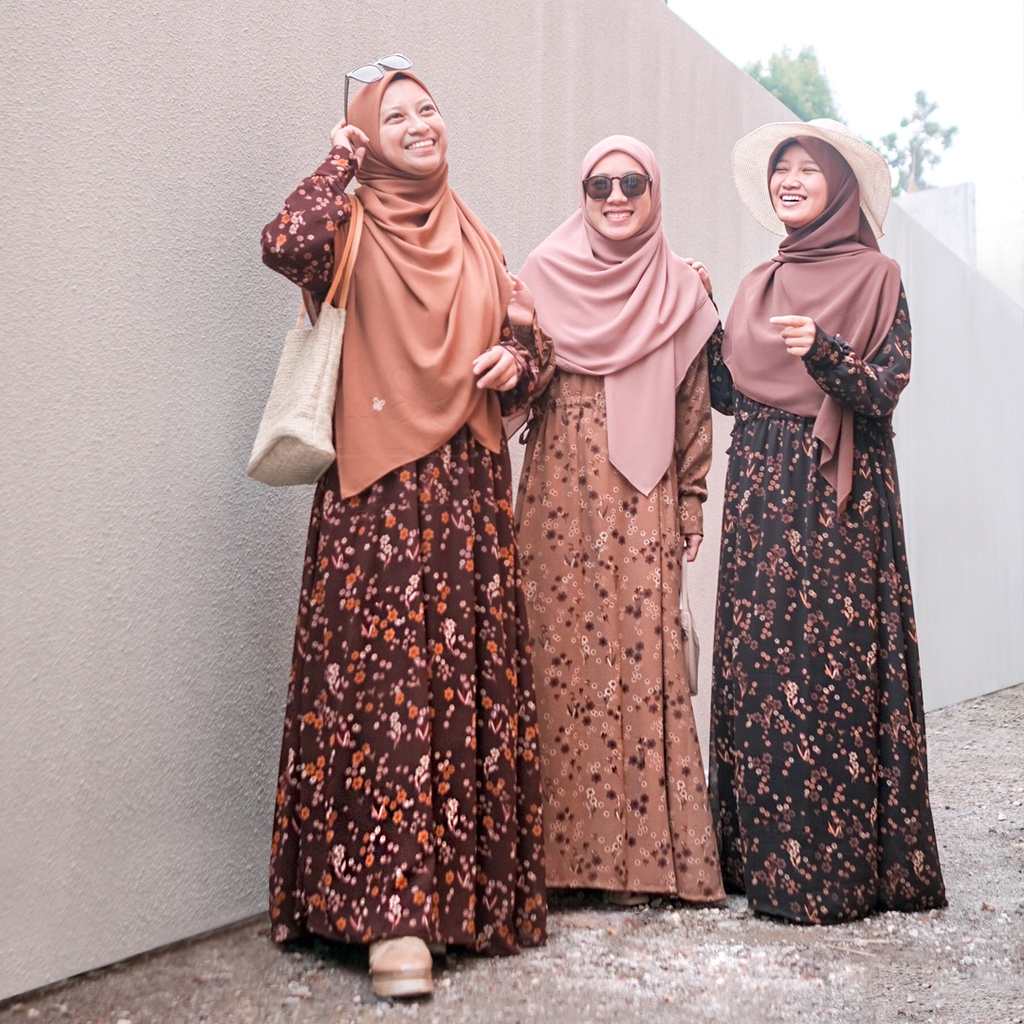 Jual GAMIS AYNA, KAIA, NAYA BLOOM HIJABALILA GAMIS MOTIF TERBARU ...