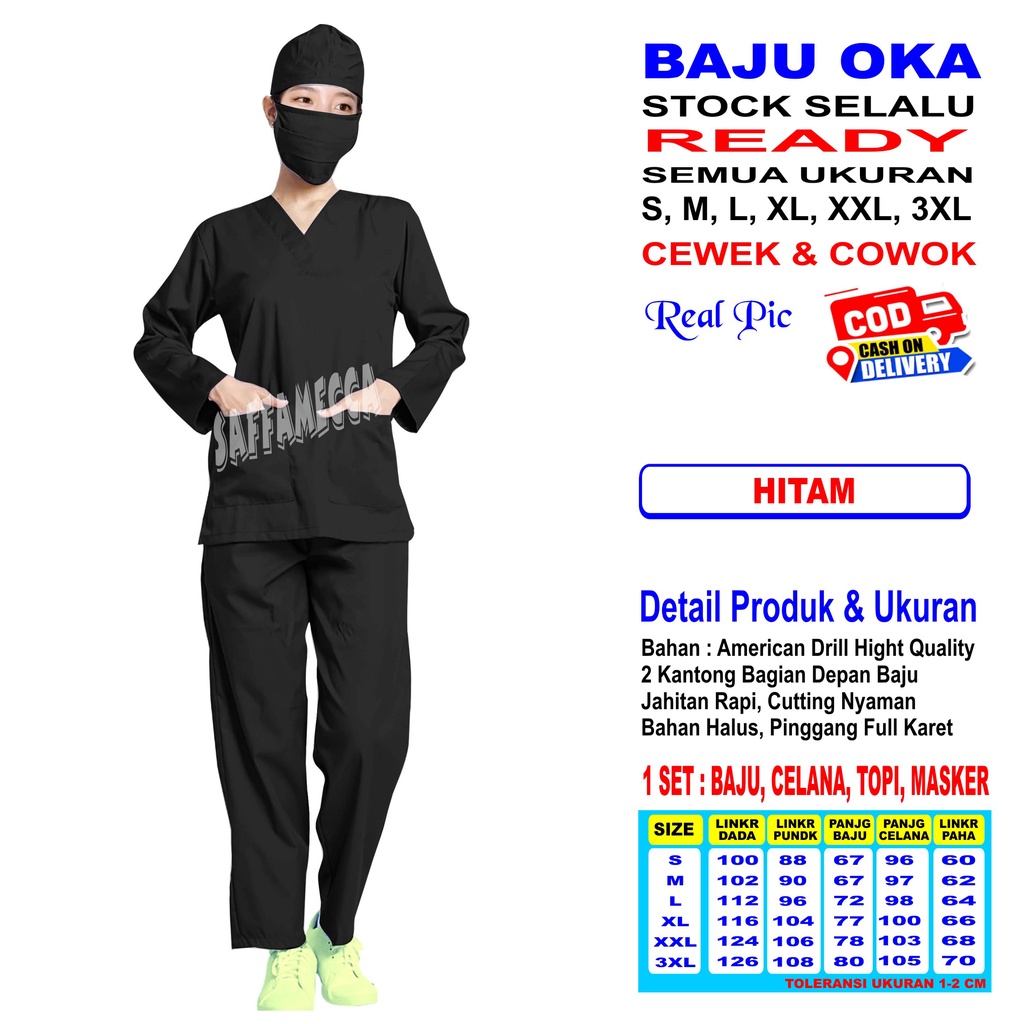 Jual Baju Ok Oka Seragam Medis Doctors Scrub Perawat Bidan Nakes Dokter ...