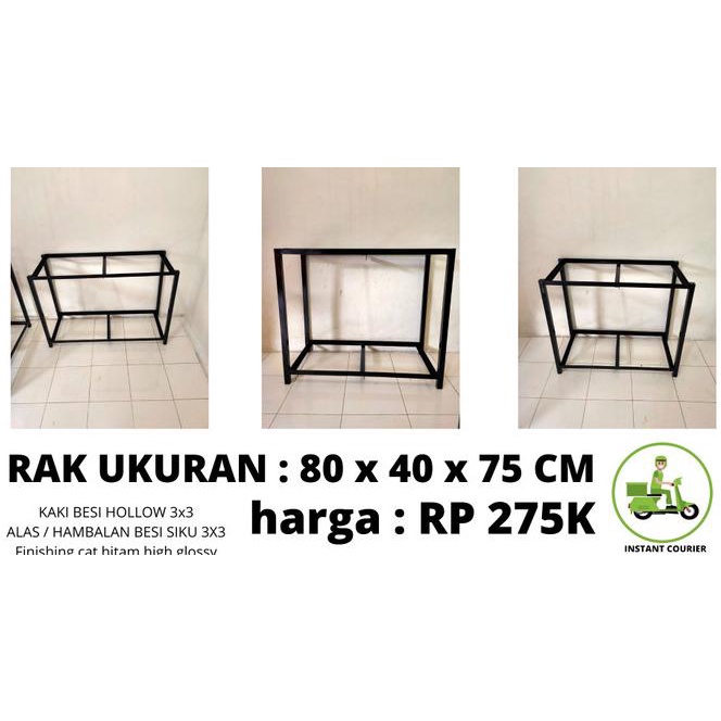Jual Rak Besi Hollow Serbaguna 2 Susun Aquarium Atau Meja Kompor Ukuran ...