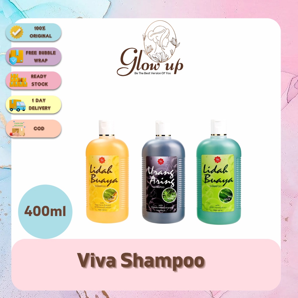 Jual GLOWUP Viva Shampoo Lidah Buaya 400 ml | Viva Shampoo Lidah Buaya ...
