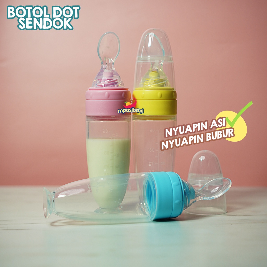 Jual Botol Dot Silicone sendok makan bayi | Shopee Indonesia