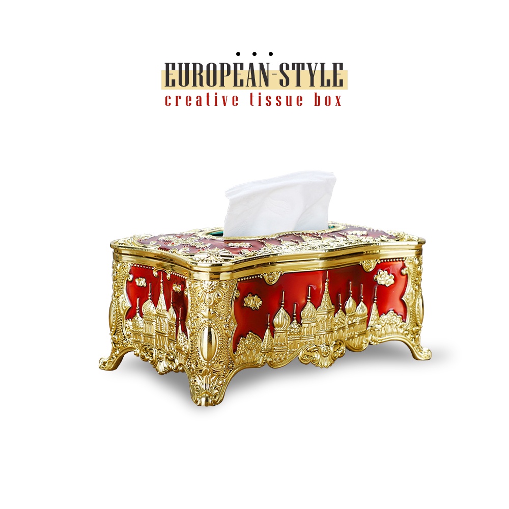 Jual Tempat Kotak Tisu Mewah Gaya Eropa Box Tissu Lebaran Creative ...