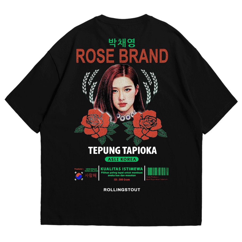 Jual Rollingstout - Rose Brand White Short Tee | BAJU MUSIK METAL ROCK | Shopee Indonesia
