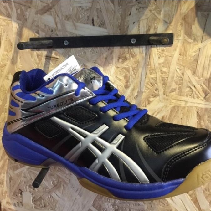 Jual Sepatu Volley Professional Original Turbolite 2 black silver blue ...