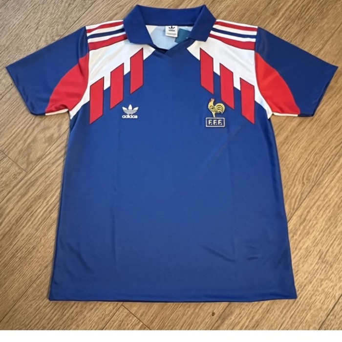 Jual JERSEY RETRO FRANCE HOME WORLD CUP 1990 | Shopee Indonesia