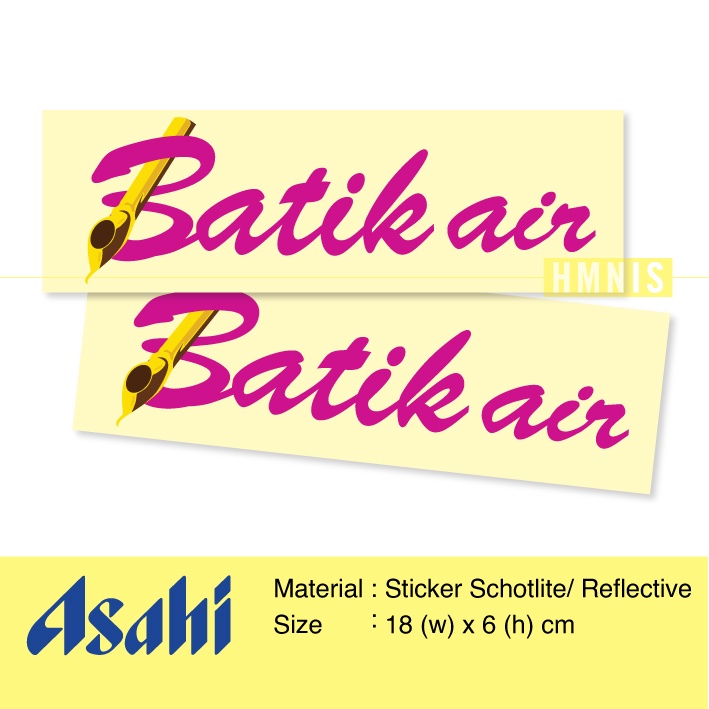 Jual Sticker Batik Air, Sticker Logo Batik Air, Sticker Cutting ...