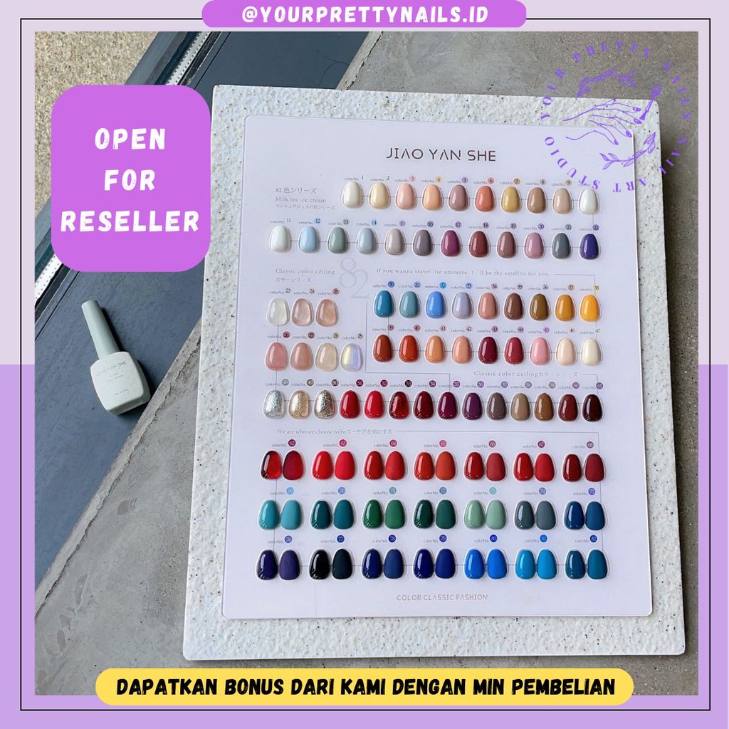 Jual (READY STOCK) JIAOYANSHE JIAN NAIL GEL POLISH 1 SET JIAO YAN SHE ...