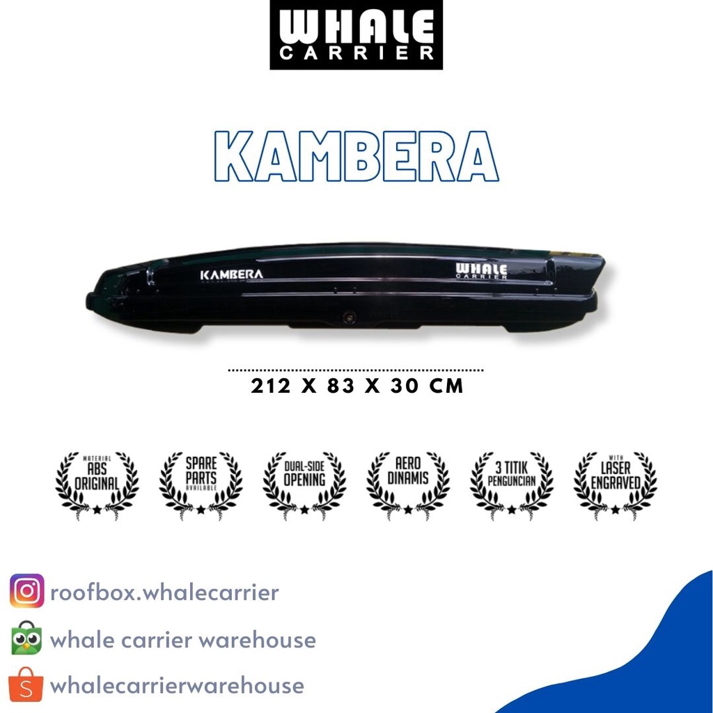Jual ROOF BOX WHALE CARRIER TIPE KAMBERA WARNA HITAM UNTUK SEMUA MOBIL ...