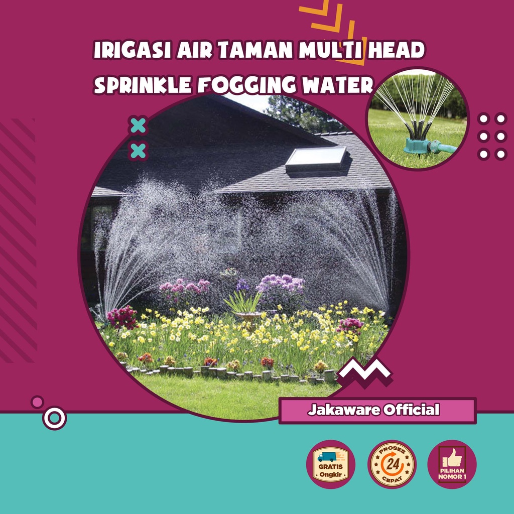 Jual WCIC IRIGASI AIR TAMAN MULTI HEAD SPRINKLE FOGGING WATER 360 ALAT ...