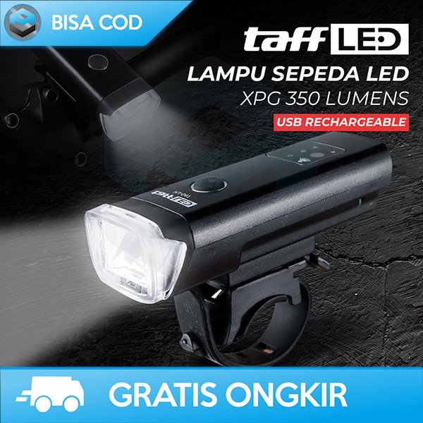 Jual LAMPU SEPEDA LED TAFFLED XPG 350 LUMENS LAMPU ISI ULANG SUPER ...