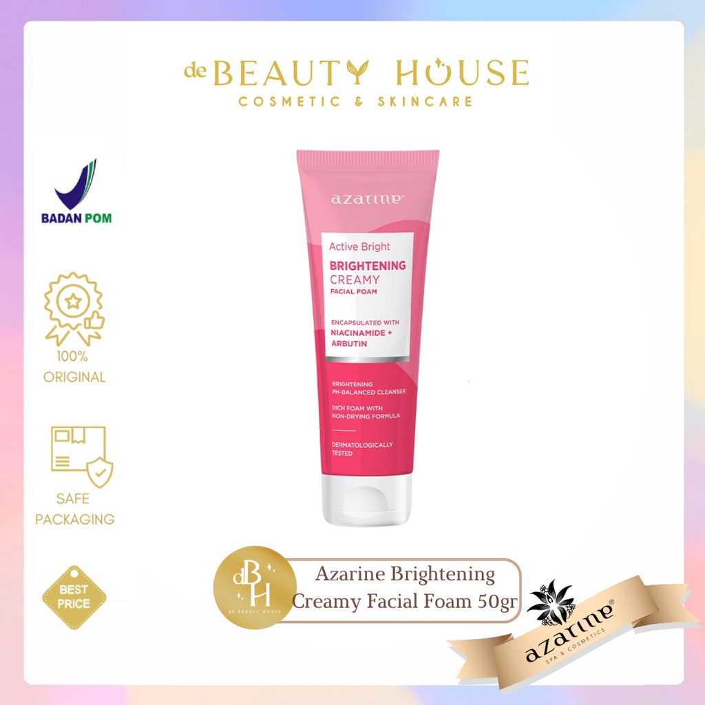 Jual AZARINE Active Bright - Brightening Creamy Facial Foam 50gr ...